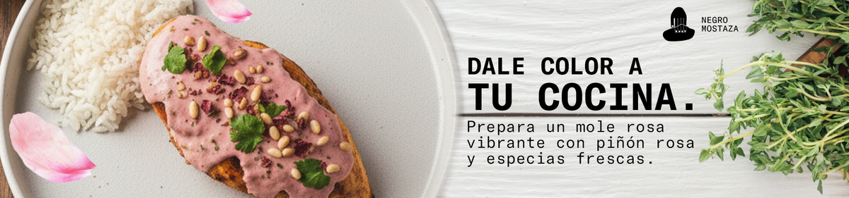 Mole Rosa con Pollo: una explosión de sabor con piñón rosa – Negro Mostaza